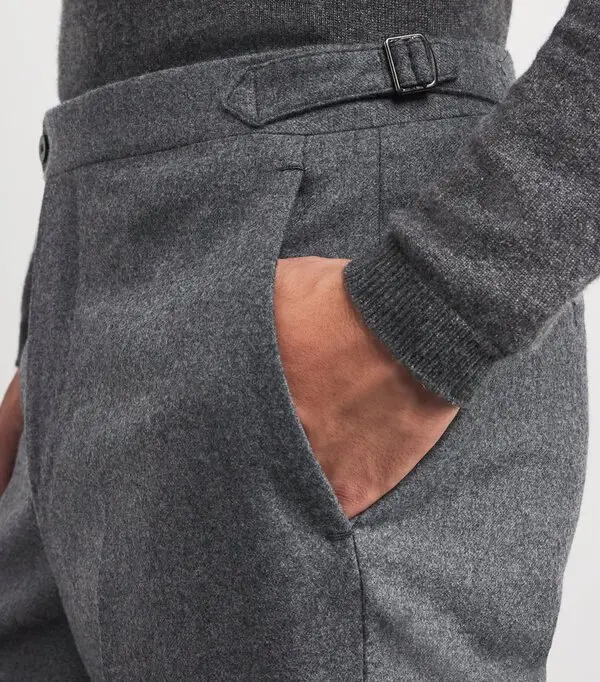 Isaia Wool-cashmere Tailored Trousers