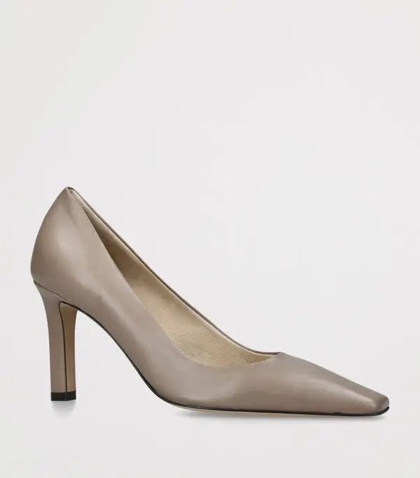 THE ROW Carla Leather Pumps 80 - Beige
