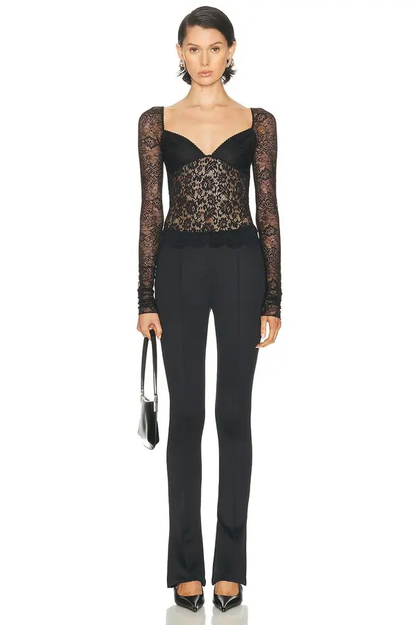 Blumarine Long Sleeve Top - Black