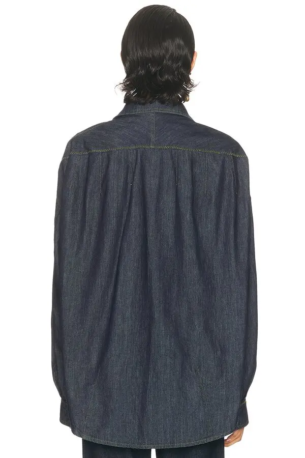 Dries Van Noten Camis Shirt In Blue