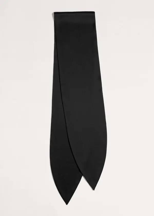 ME+EM Silk Satin Evening Scarf - Black