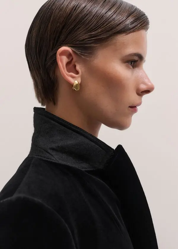 ME+EM Stretch Velvet Sharp Shoulder Blazer