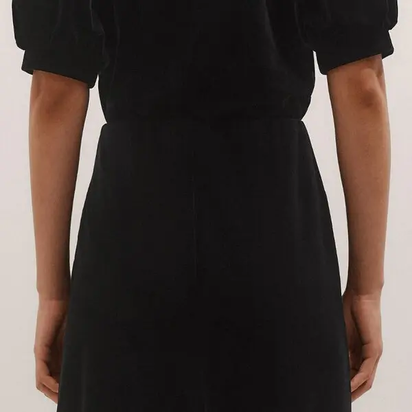ME+EM Fluid Velour Palazzo - Black