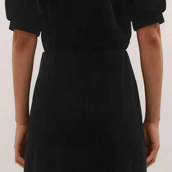 ME+EM Fluid Velour Palazzo - Black