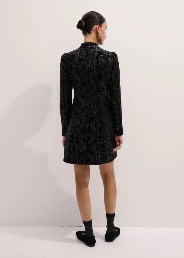 ME+EM Velour Sequin Mini Dress