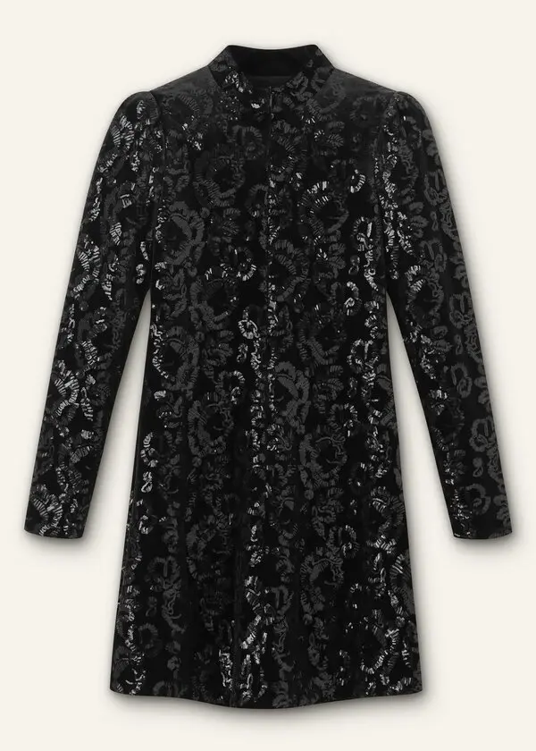 ME+EM Velour Sequin Mini Dress