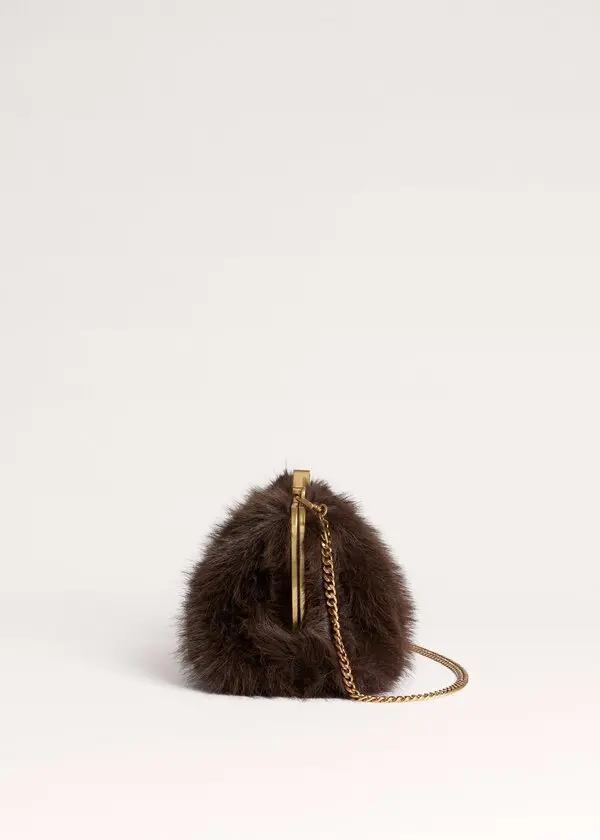 ME+EM Faux Fur Small Frame Bag