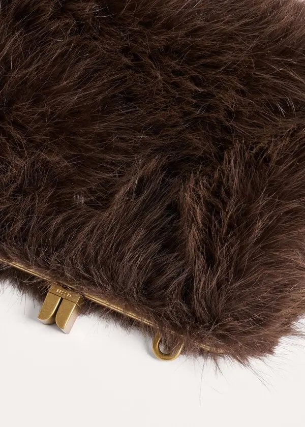 ME+EM Faux Fur Small Frame Bag