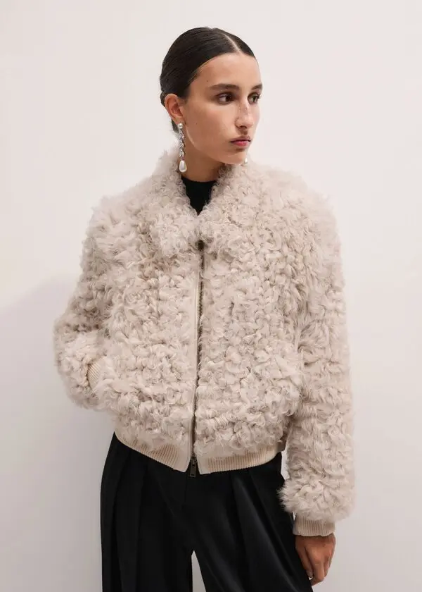 ME+EM Shearling Bomber Jacket