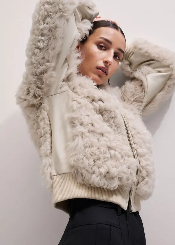 ME+EM Shearling Bomber Jacket
