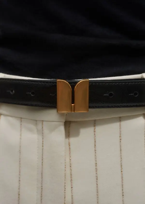 ME+EM Logo Pin Buckle Reversible Belt