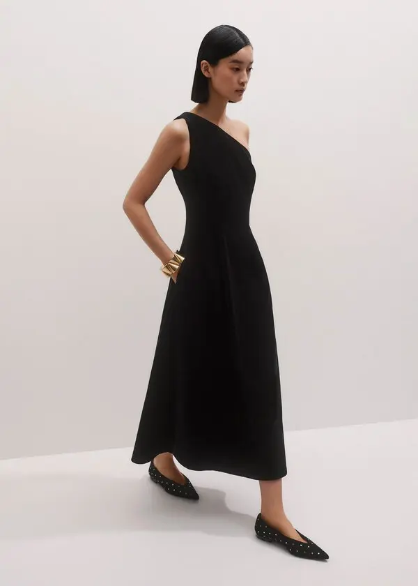 ME+EM Fit And Flare Velvet Maxi Dress With Bow