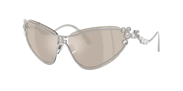 Dolce & Gabbana Dg2322bh Sunglasses - Clear Mirror Real White Gold