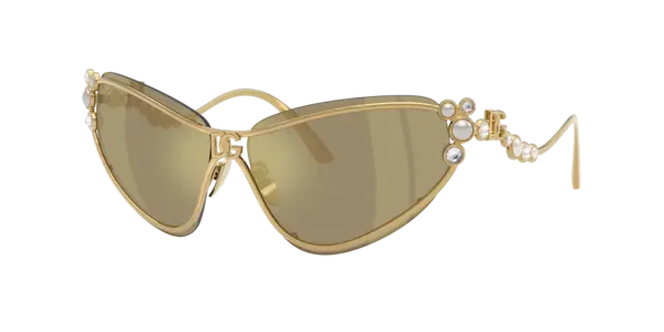 Dolce & Gabbana Dg2322bh Sunglasses - Clear Mirror Real Yellow Gold