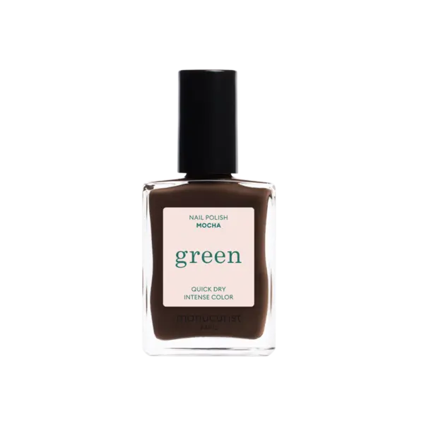 MANUCURIST Green™ Nail Polish, Quick Dry, Non-toxic Nail Polish With Gel-like Finish - Mocha (a Dark Brown)