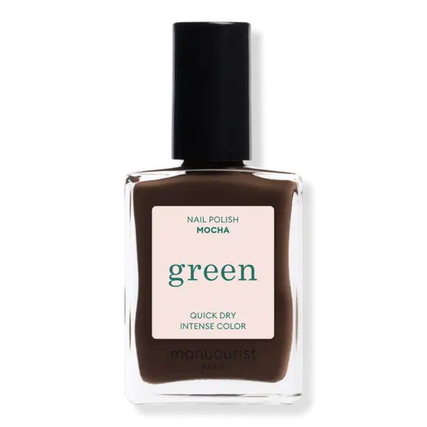 MANUCURIST Green Nail Polish, Quick Dry, Non-toxic Nail Polish With Gel-like Finish - Mocha