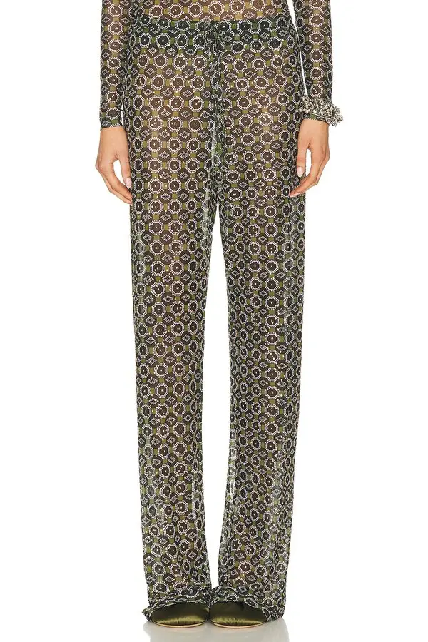 Dries Van Noten Hochas Pants - Green