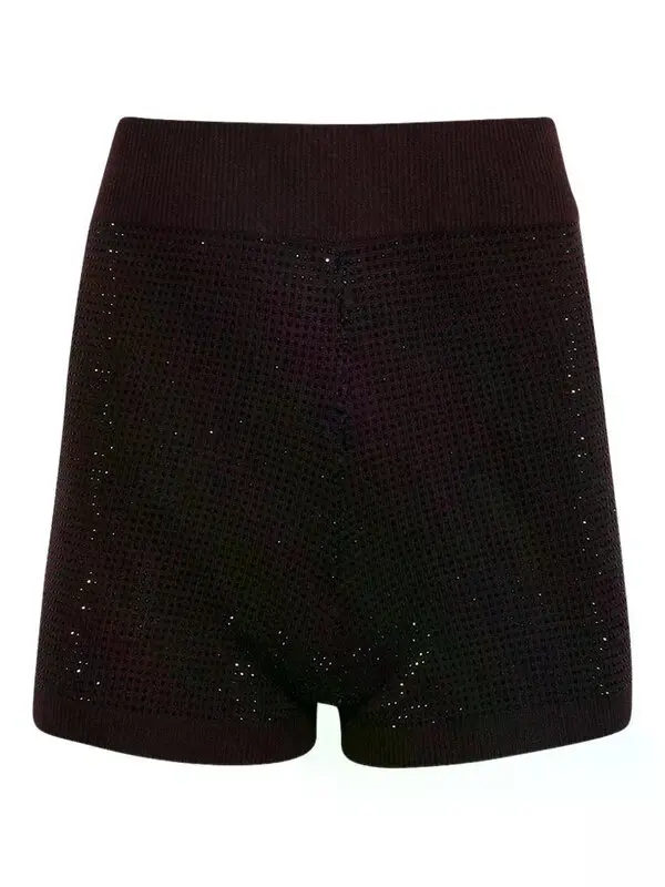 David Koma Rhinestone-embellished Shorts - Brown