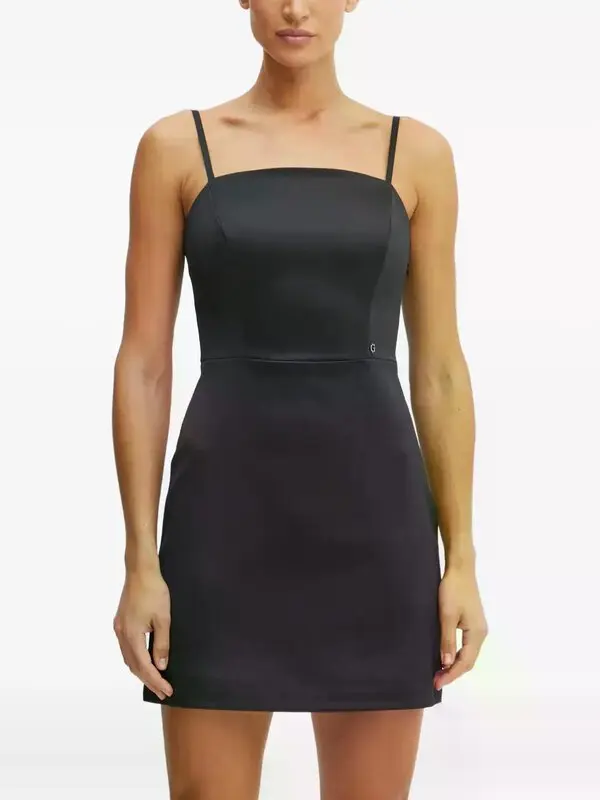 Guess Satin Mini Dress In Black - 21% Off | Editorialist