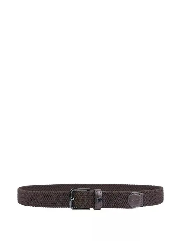 Paul & Shark Leather-trim Interwoven Belt - Brown