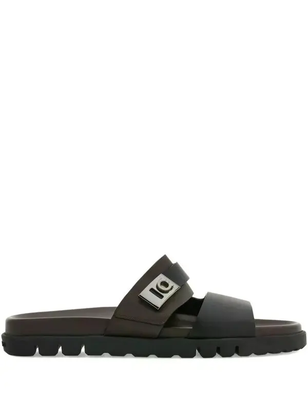 FERRAGAMO Hug Buckle Sandals - Black