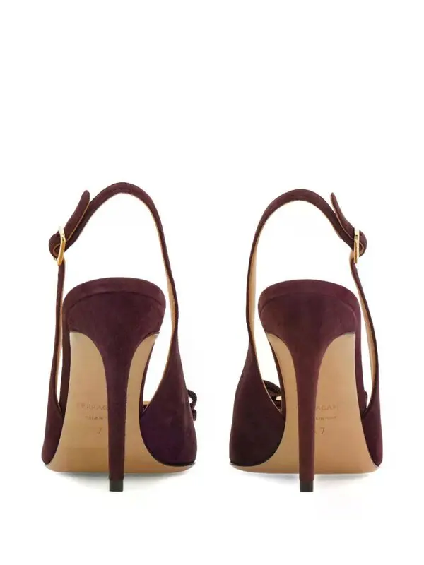 FERRAGAMO 90mm Vara Bow-detail Slingback Pumps - Purple