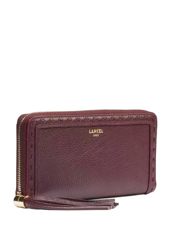 LANCEL Tassel Zip-around Wallet - Red