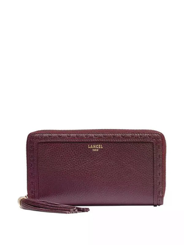 LANCEL Tassel Zip-around Wallet - Red