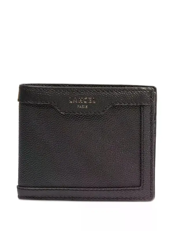 LANCEL Compact Leather Wallet - Black