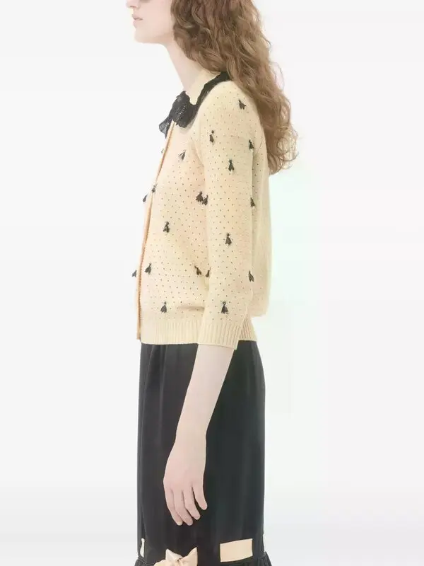 Valentino Garavani Embroidered Cotton Cardigan