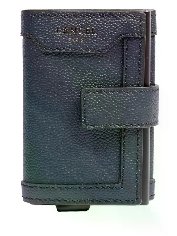 LANCEL Leather Flap Card Holder - Blue