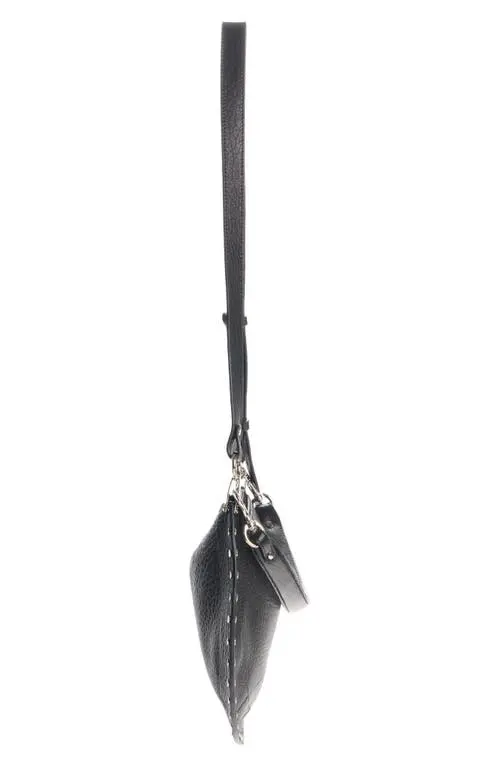 Isabel Marant Oskan Soft Leather Shoulder Bag - Black/silver
