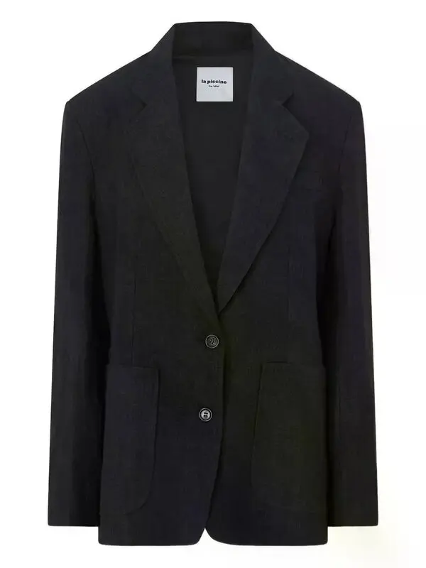 LA PISCINE Single-breasted Linen Blazer