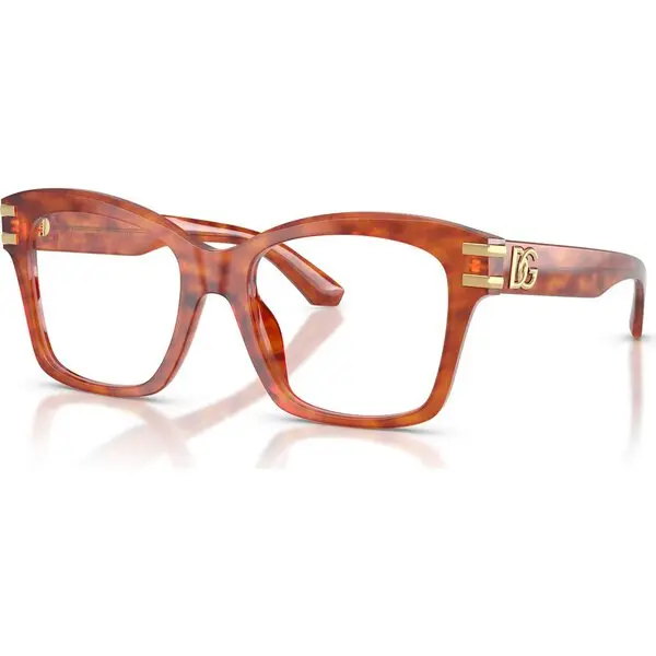 Dolce & Gabbana 54mm Square Optical Eyeglasses - Brown