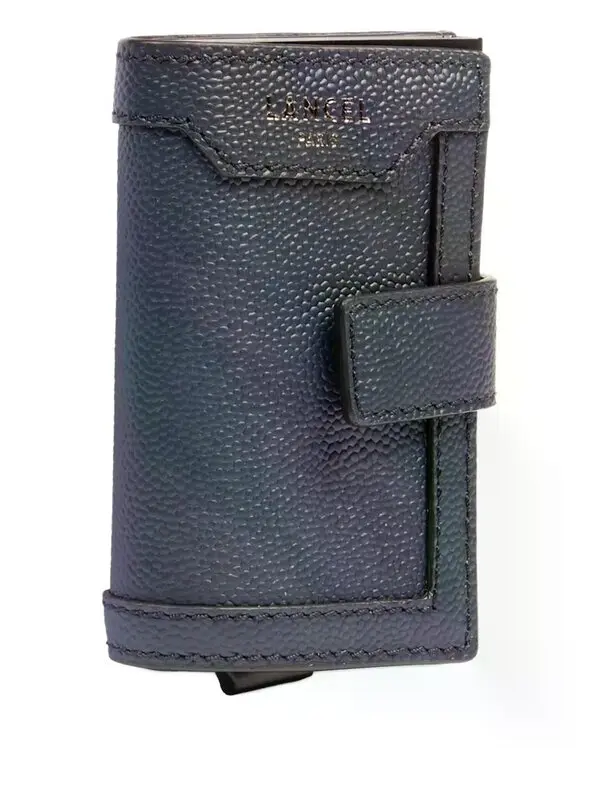 LANCEL Leather Flap Card Holder - Blue