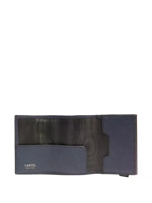 LANCEL Leather Flap Card Holder - Blue