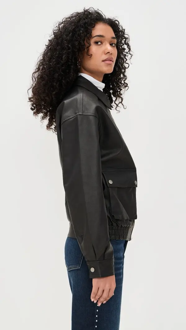 BAILEY ROSE Utility Faux Leather Coat