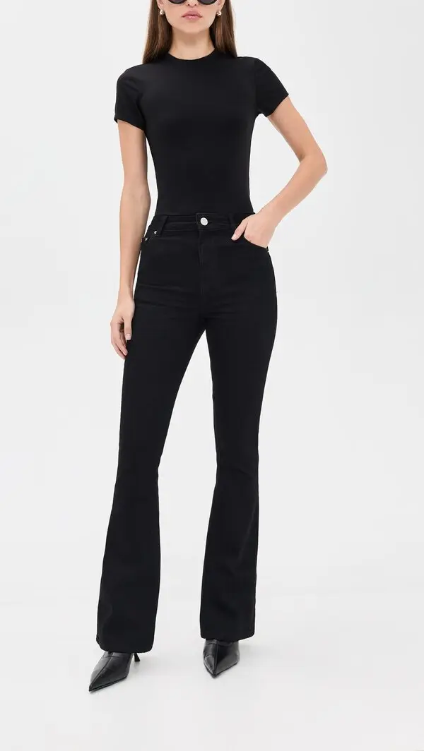 ALIGNE Mid-rise Slim Flare Jeans