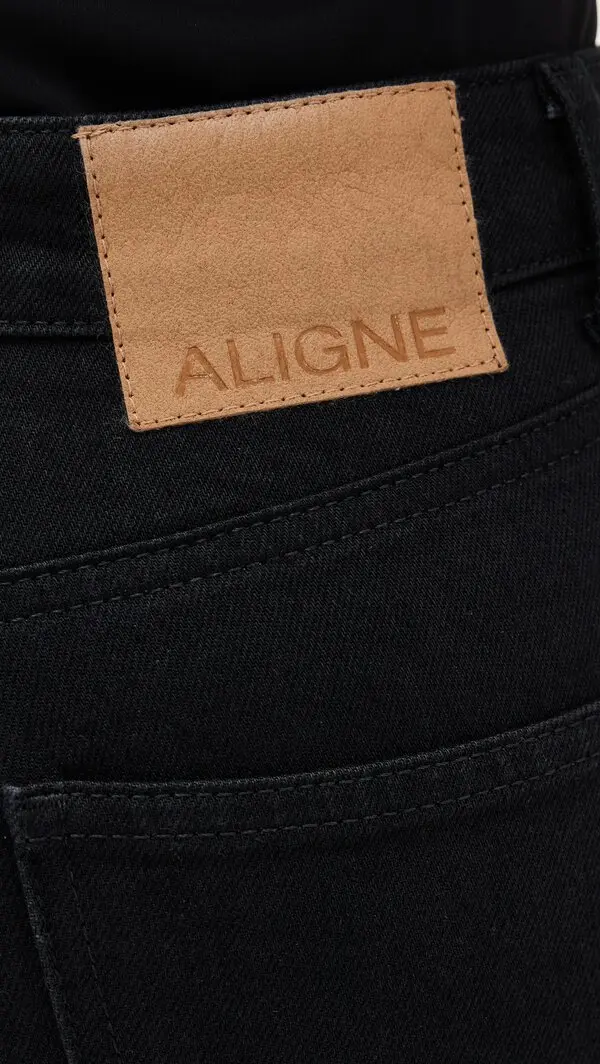 ALIGNE Mid-rise Slim Flare Jeans