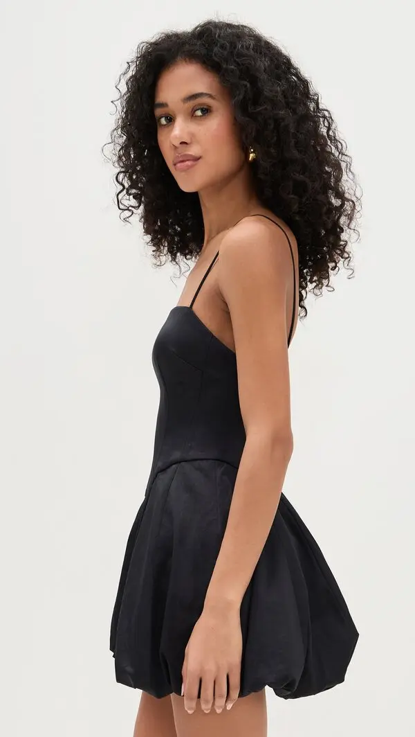 LoveShackFancy Salna Mini Dress - Black