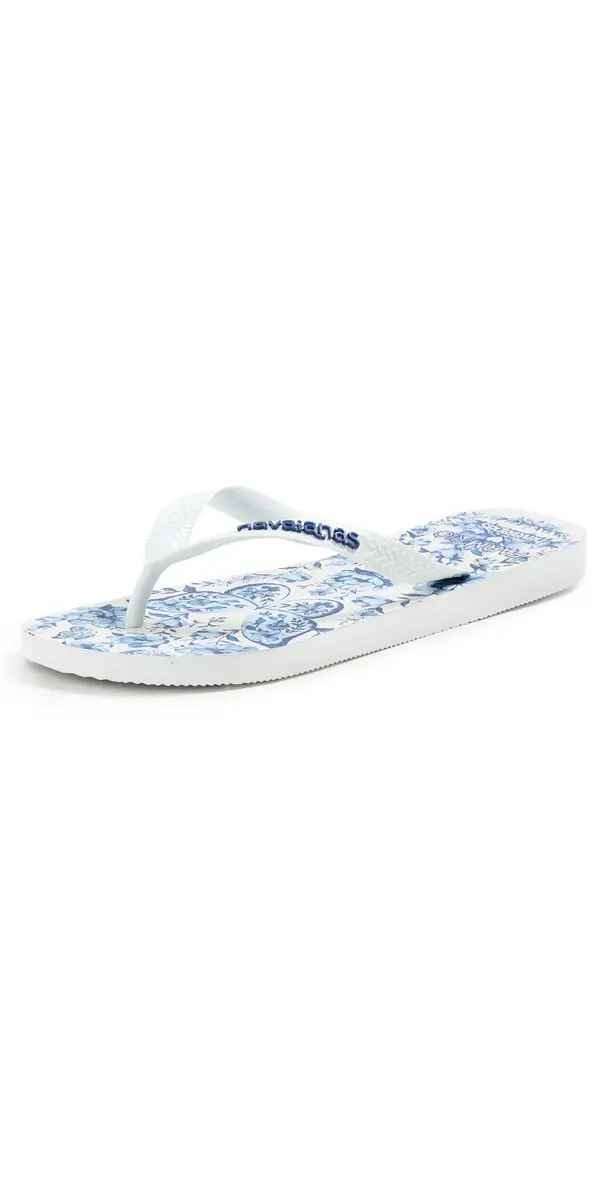 Havaianas X Farm Rio Porcelain Garden Sandals - White