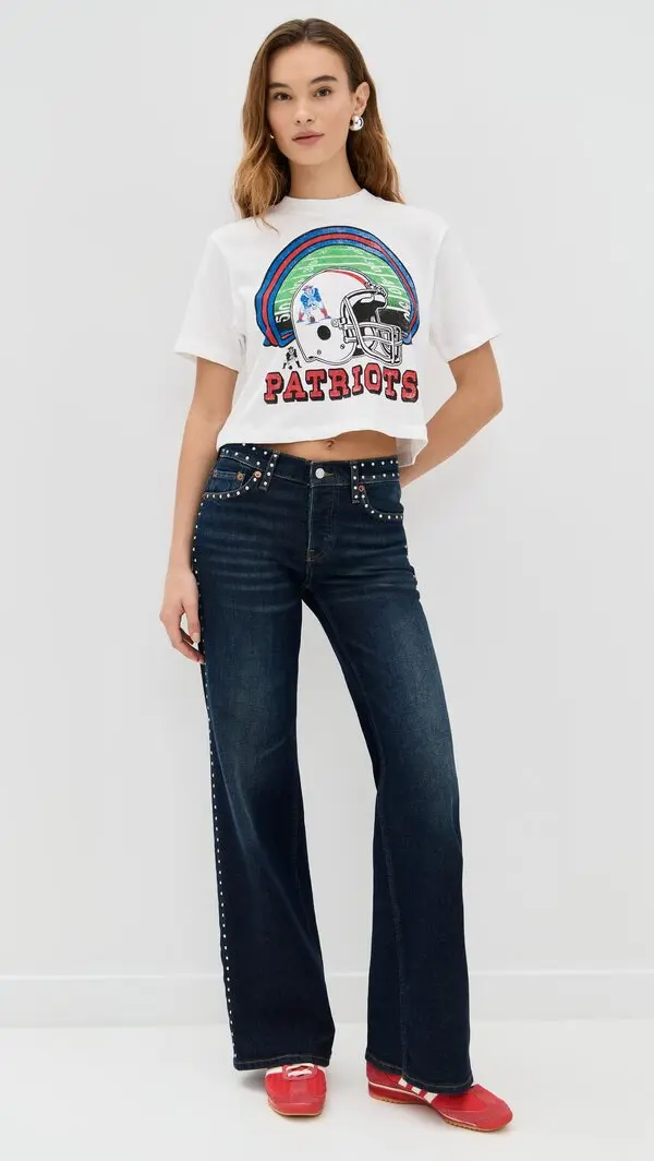 Junk Food Patriots Graphic Crop Tee