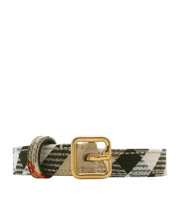 Burberry Thin Check B Buckle Belt - Beige