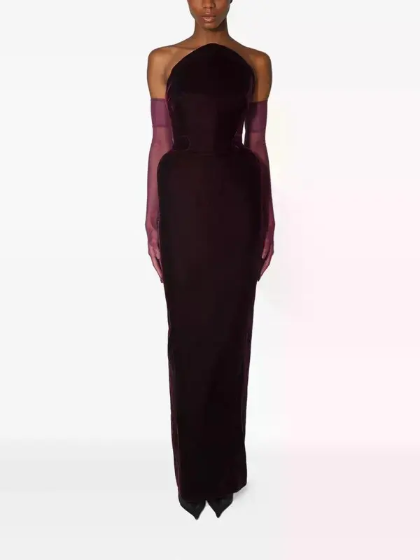 MUGLER Strapless Maxi Dress