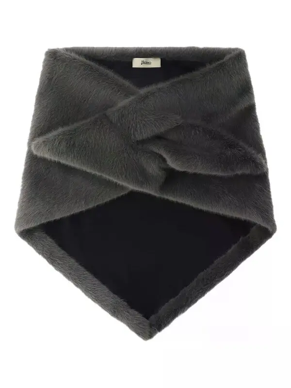 Herno Faux-fur Scarf - Grey