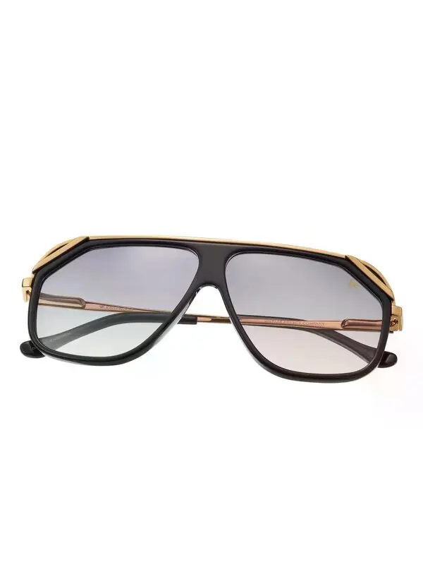 VINTAGE FRAMES COMPANY Eastwood Pilot-frame Sunglasses - Black