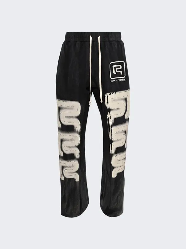 RIVINGTON ROI REBIS R Logo Faster Flight Sweatpants Mechanic - Black