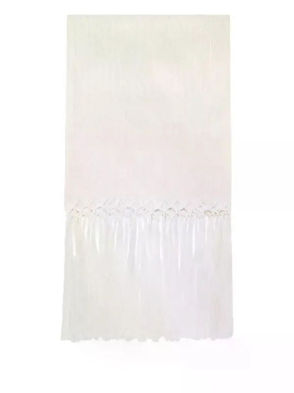Brunello Cucinelli Chevron Fringe Towel