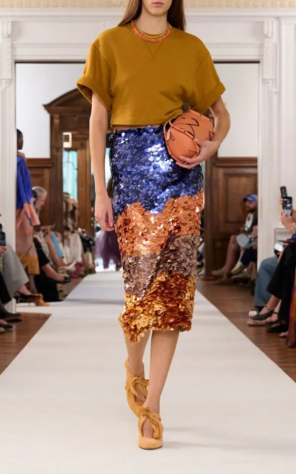 Ulla Johnson Matilde Sequined Midi Skirt - Multi