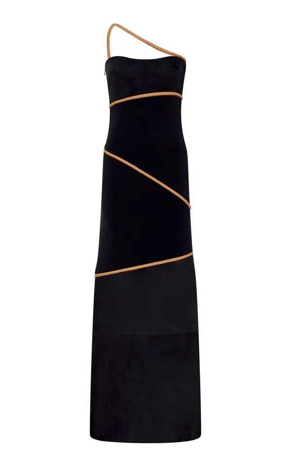 Gabriela Hearst Tibor Suede Maxi Dress - Black
